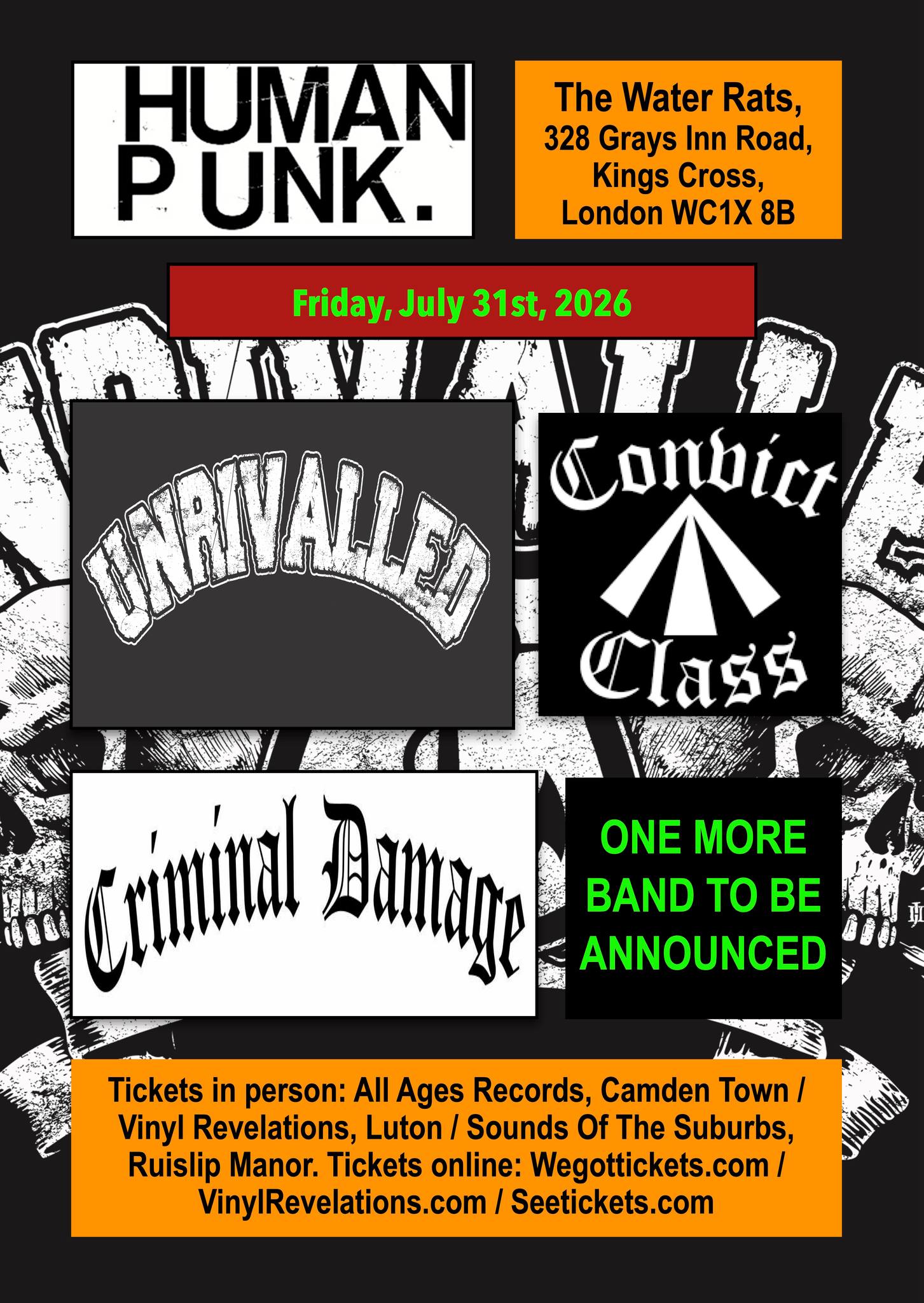 Human Punk Summer Knees Up at The Water Rats. With Unrivalled, Convict ...